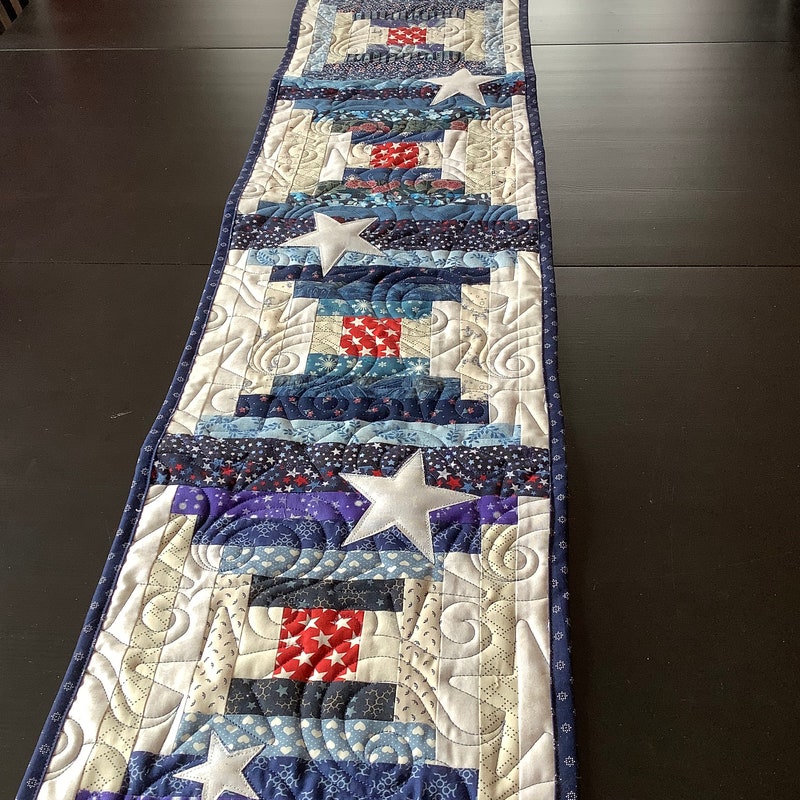 Patriotic Table Runner - Etsy