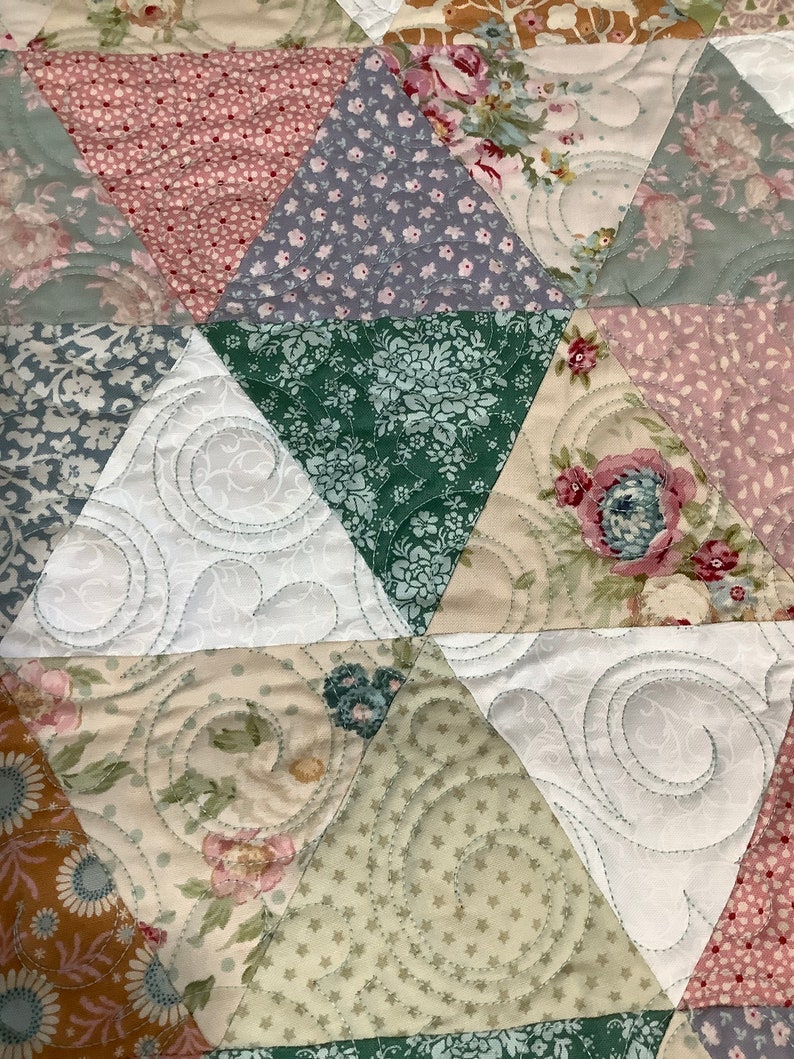 Modern Small Quilt, Tilda Fabrics, Small Lap Quilt, Crib Size Blanket ...