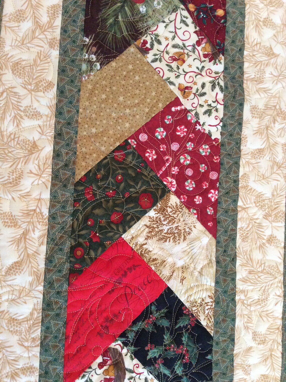 Extra Long Fall Christmas Quilted Table Runner Six Foot Table - Etsy