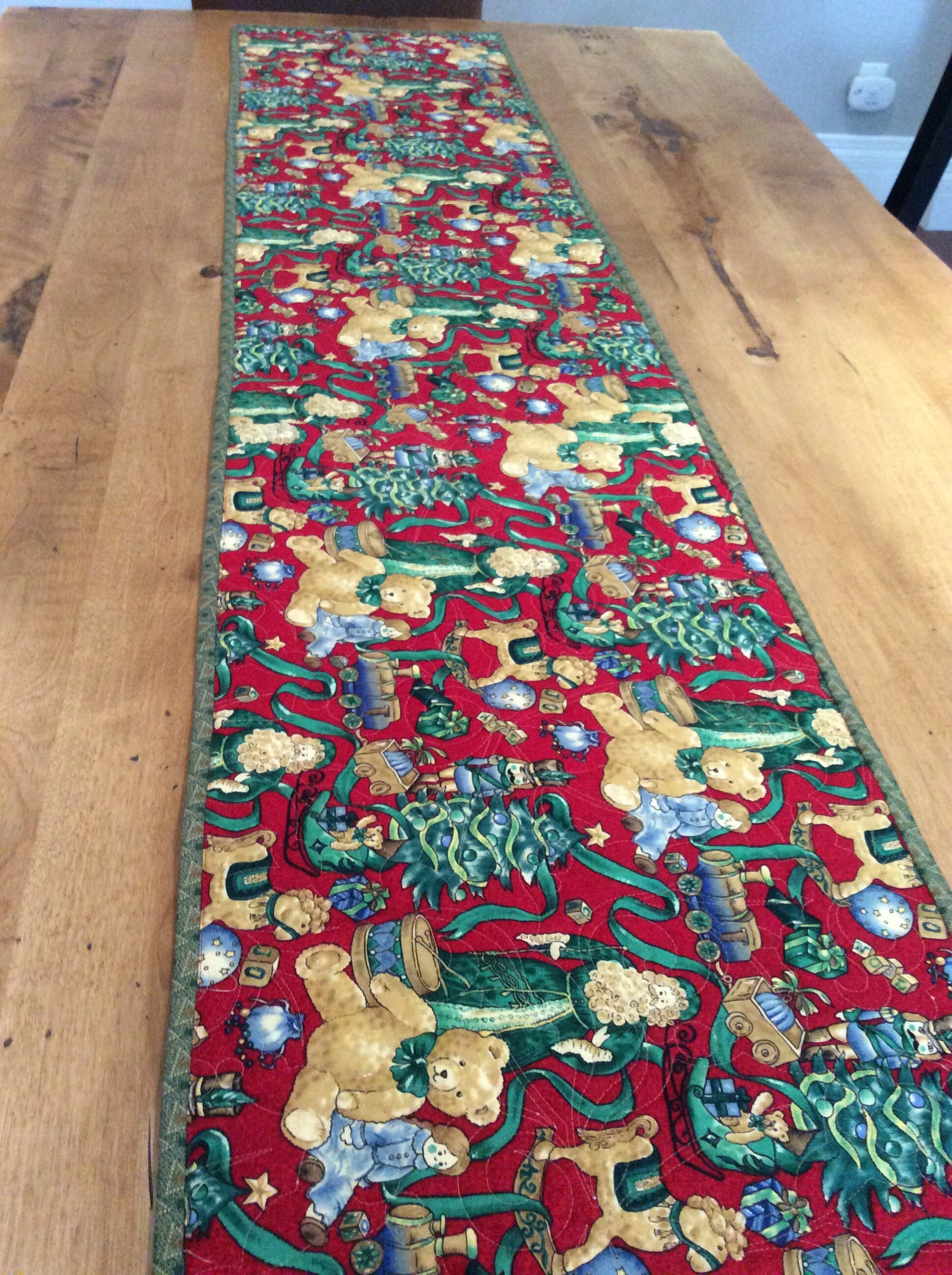 Extra Long Fall Christmas Quilted Table Runner Six Foot Table - Etsy