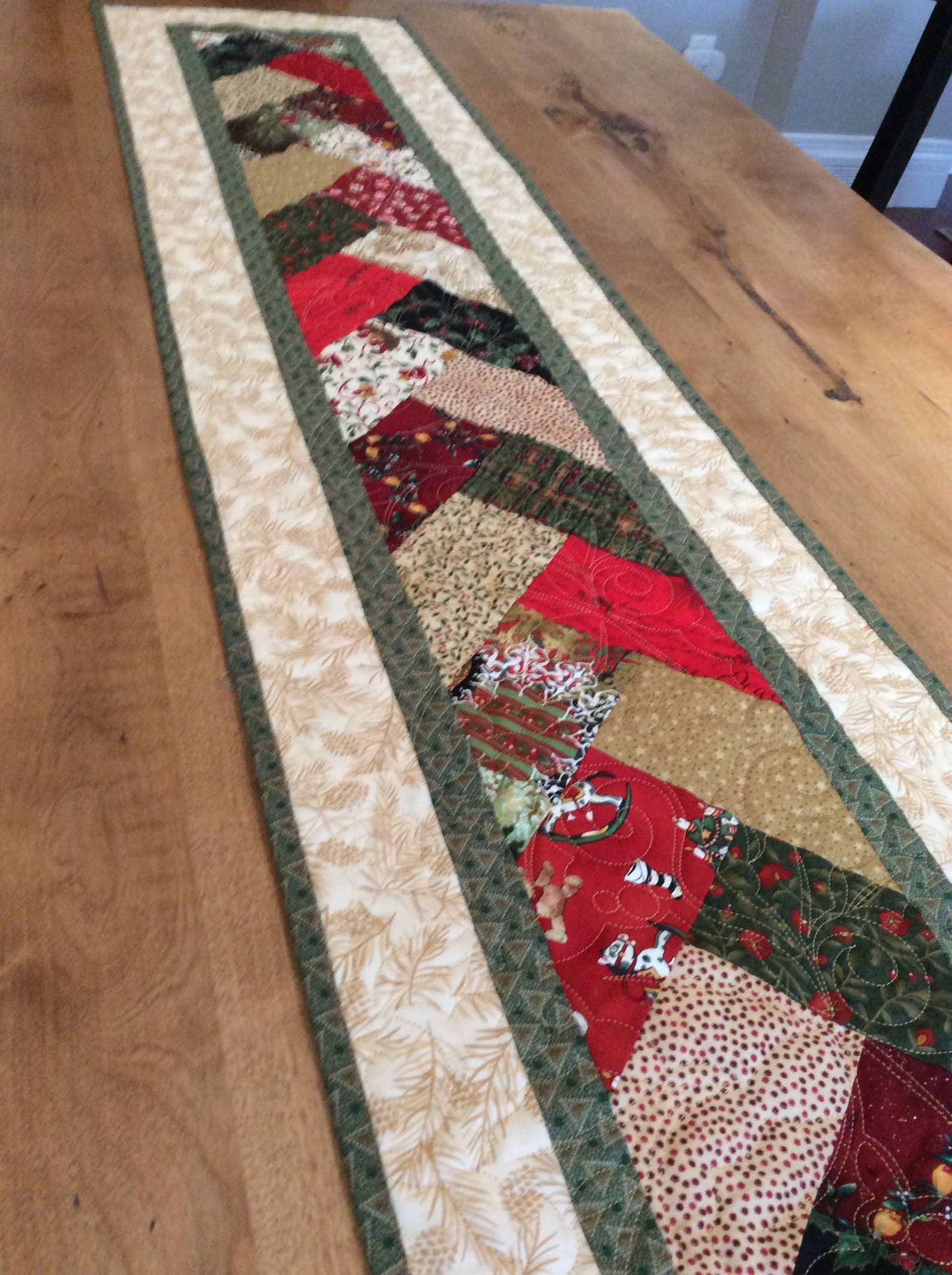Extra Long Fall Christmas Quilted Table Runner Six Foot Table - Etsy