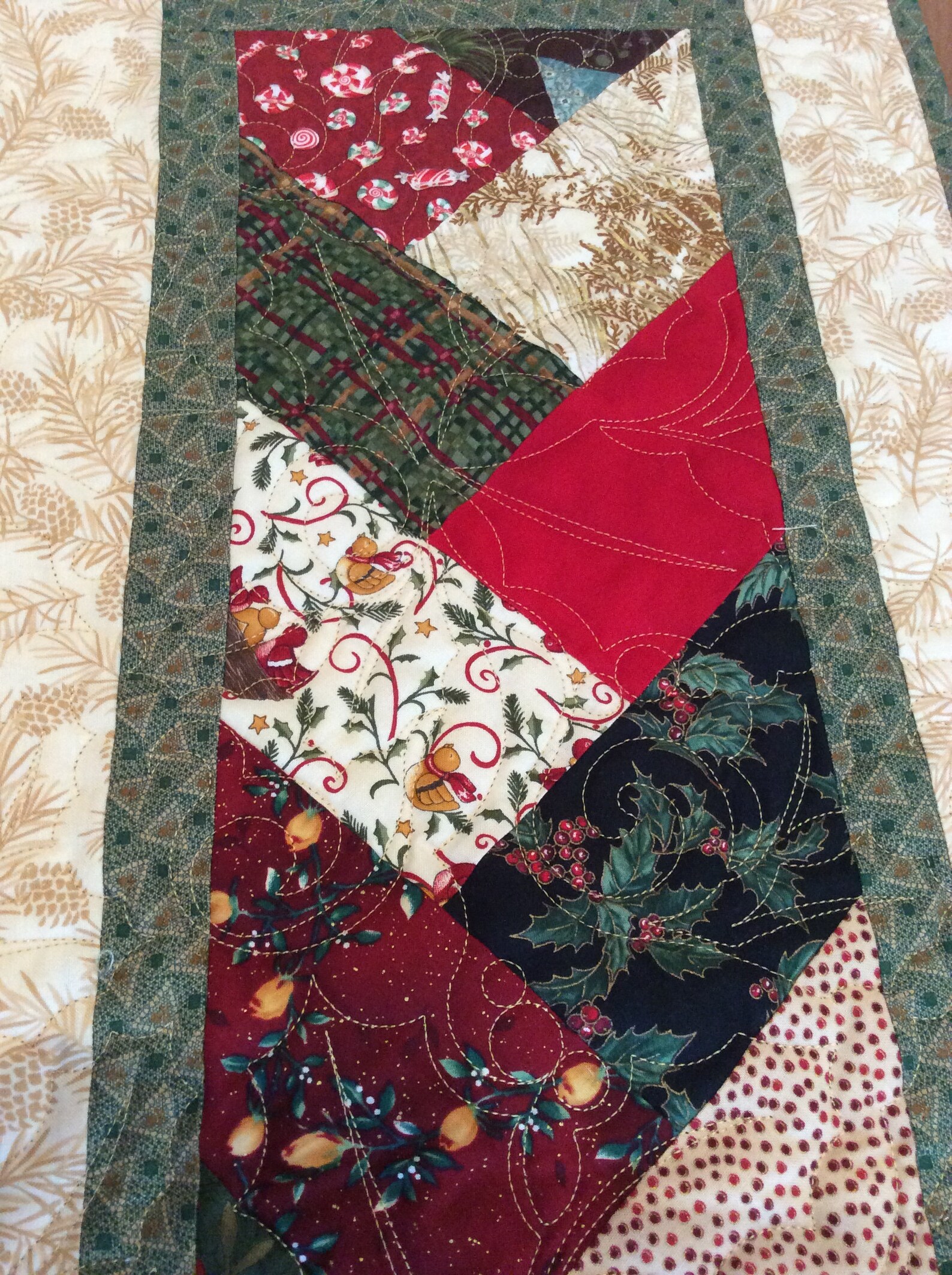Extra Long Fall Christmas Quilted Table Runner Six Foot Table - Etsy