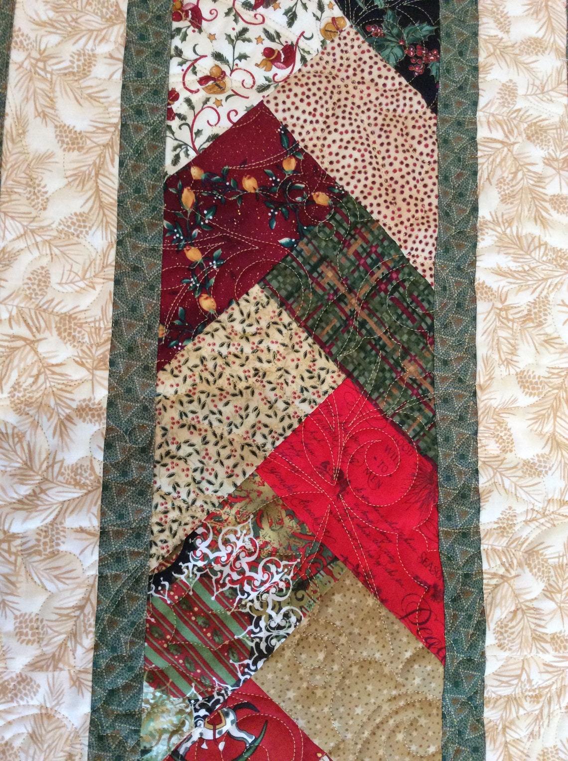 Extra Long Fall Christmas Quilted Table Runner Six Foot Table - Etsy