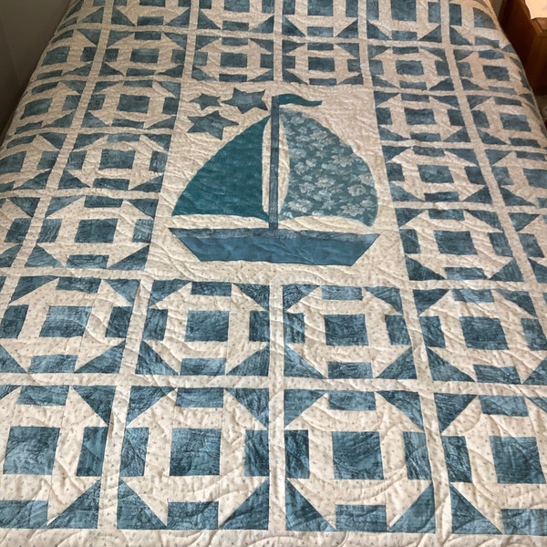 Boat Quilt - Etsy