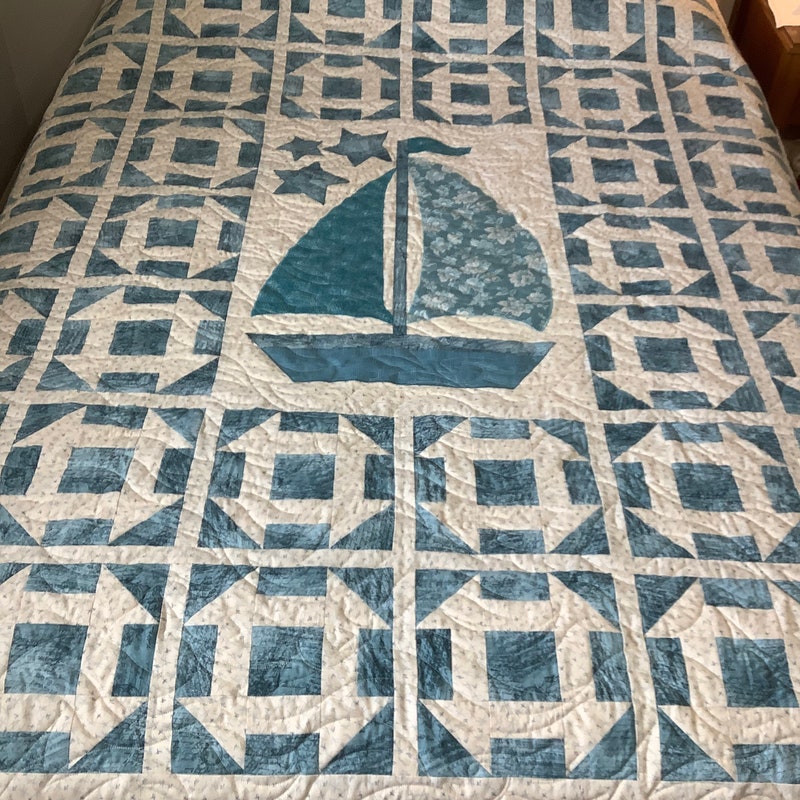 Boat Quilt - Etsy