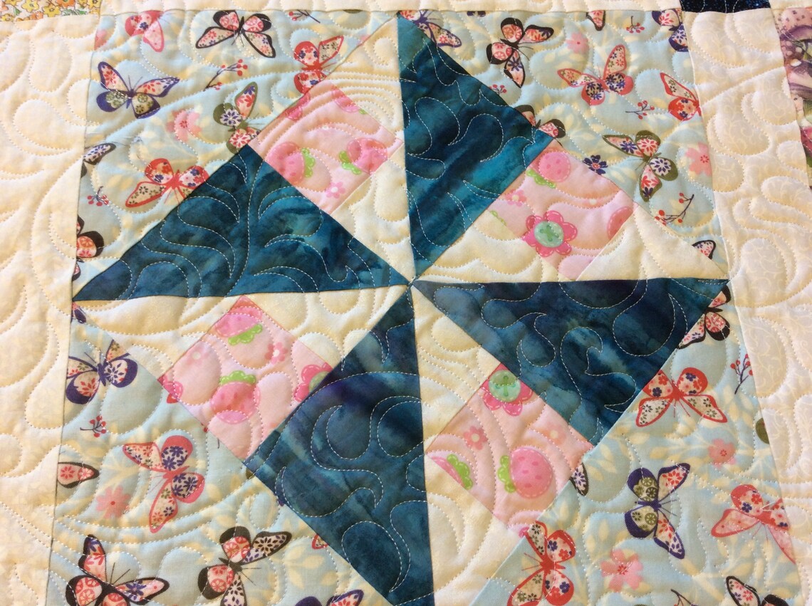 Scrappy Sampler Quilt in Bright Spring Colours Twin Size Bed - Etsy
