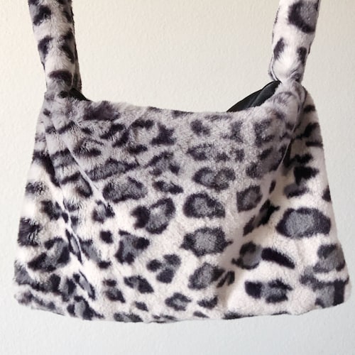 Medium Fluffy Cheetah Print Bag Brown Animal Print Fuzzy - Etsy