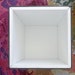 White Checkered Tile Bin White Tile Cube White Tile Bin With Black ...