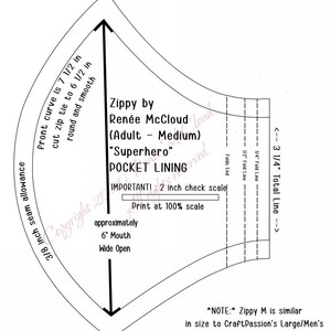 Acrylic Template for ZIPPY Style Face Mask Pattern, Multiple Sizes ...