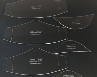 Acrylic Templates for OLSON Face Mask Pattern Version 1 | Etsy