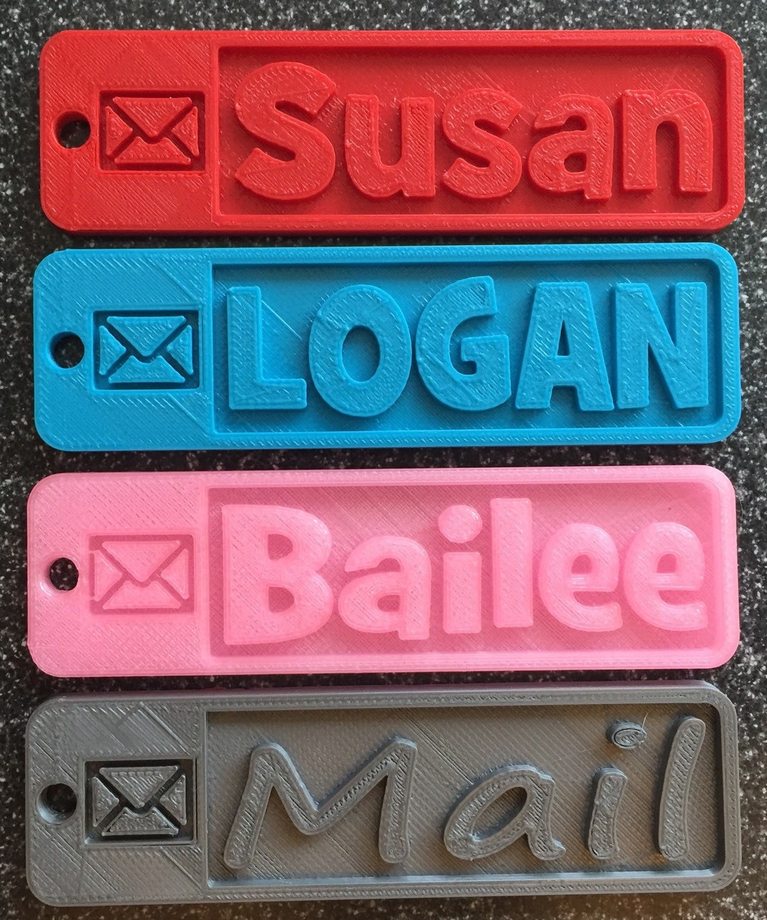 Personalized 3D Printed Keychain, Luggage Tag, Kid's Backpack Tag With ...