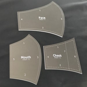 Acrylic Templates for OLSON Face Mask Pattern Version 1 - Etsy