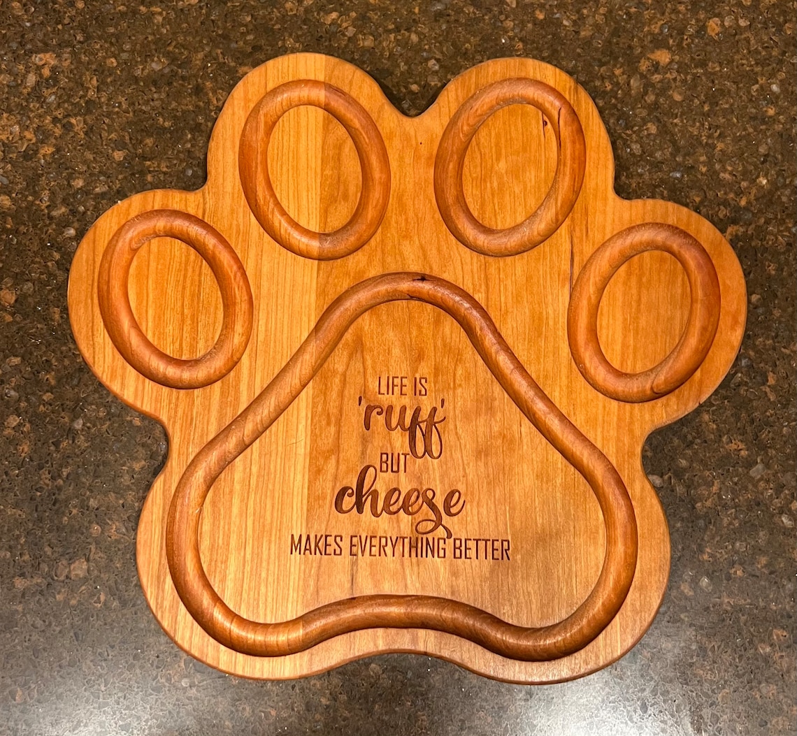 Dog Paw Shaped Cutting Board / Trivet / Cheese Board - Etsy