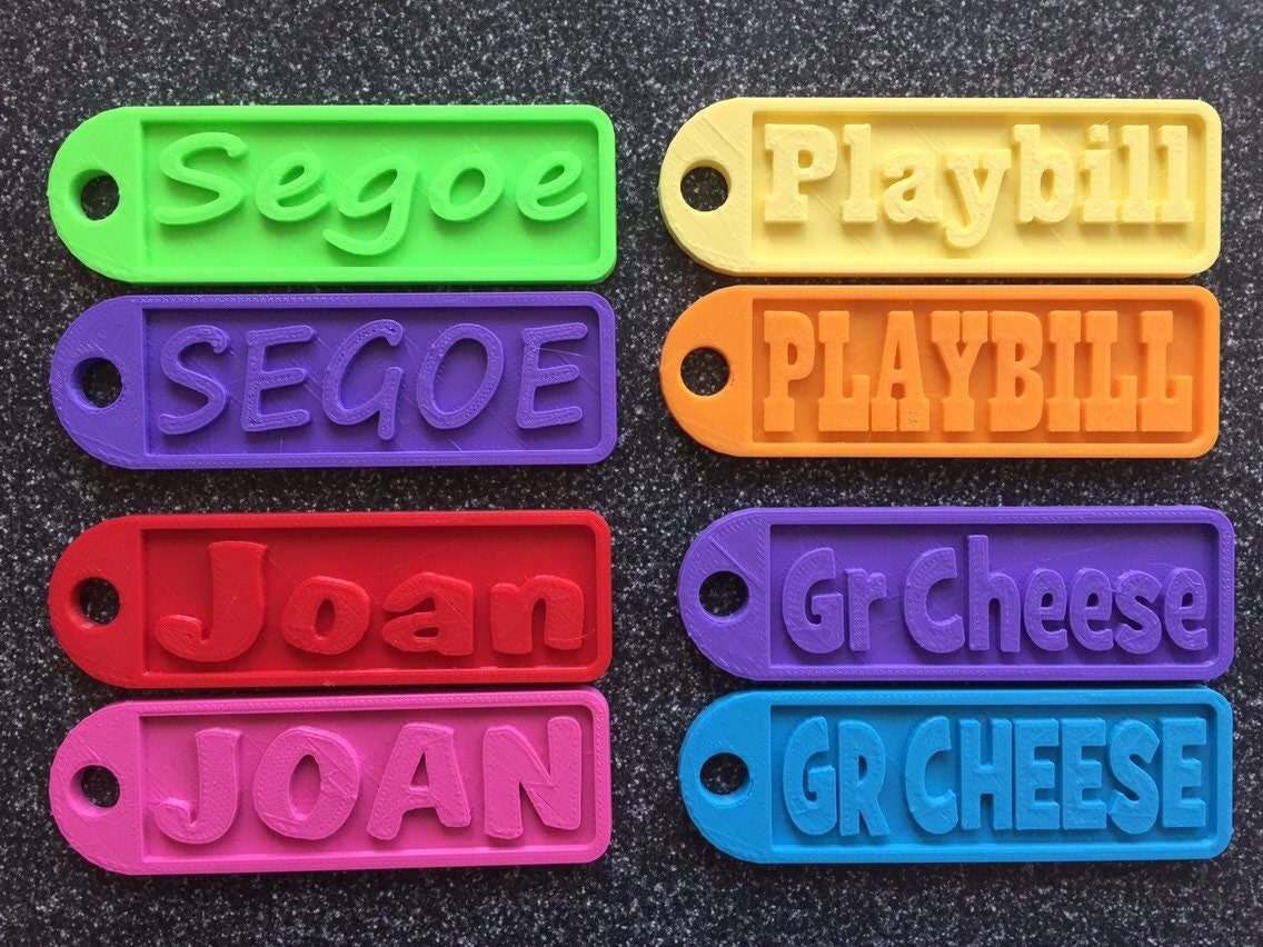 Personalized 3D Printed Keychain Luggage Tag Kid's - Etsy