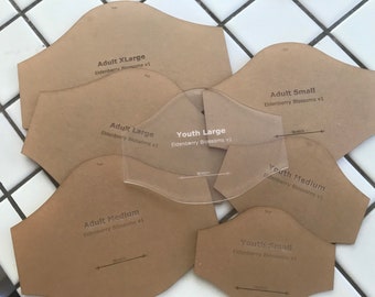 Acrylic Templates for OLSON Face Mask Pattern Version 1 | Etsy