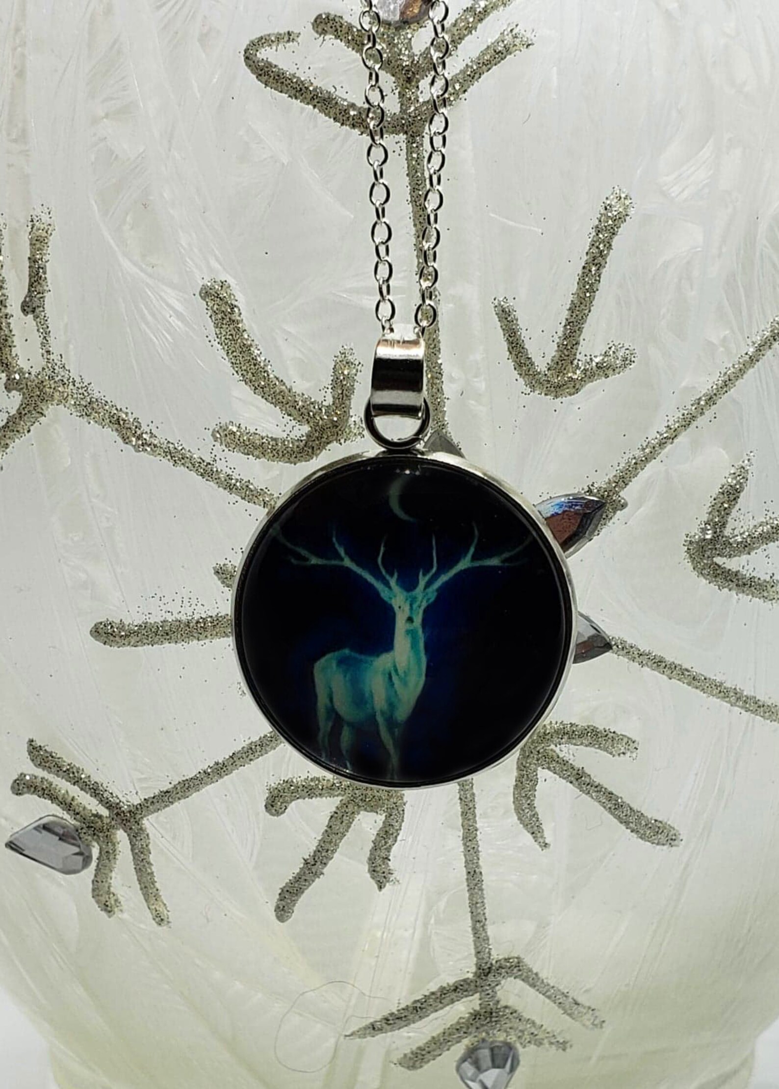 Glow in the Dark Deer Necklace Stag Patronus Harry Potter - Etsy