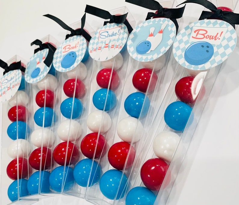 Bowling Birthday Party Favor Gumball Candy SET OF 6 - Etsy