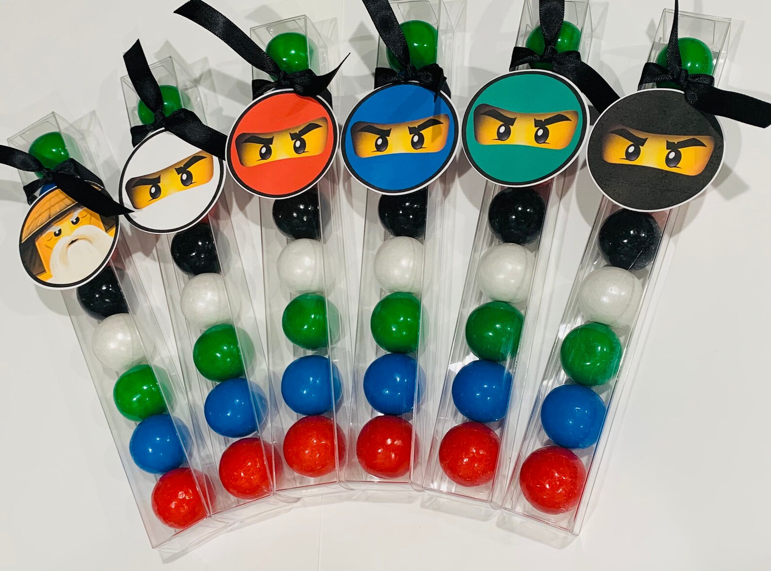 Ninja Birthday Party Favor Gumball Candy SET OF 6 - Etsy