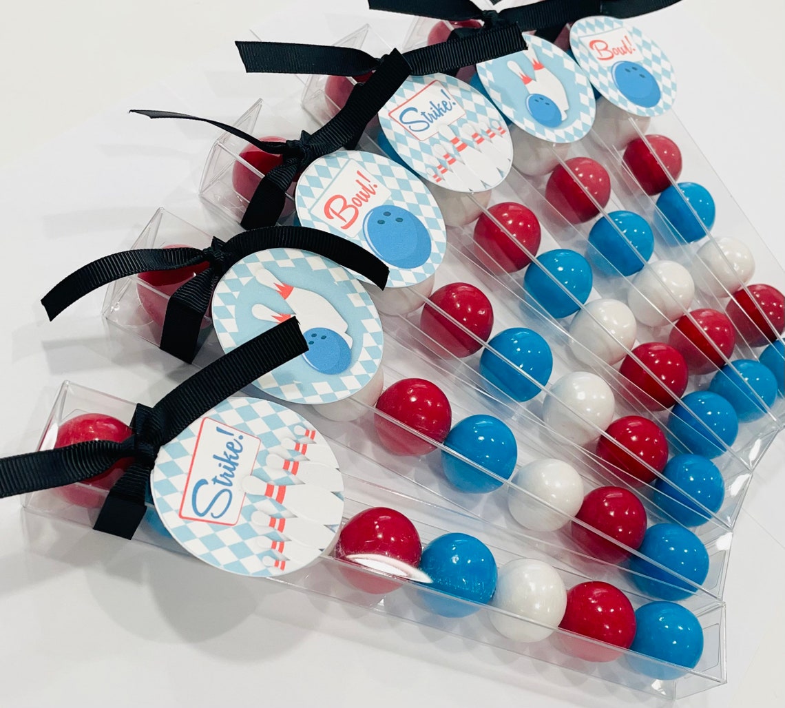Bowling Birthday Party Favor Gumball Candy SET OF 6 - Etsy
