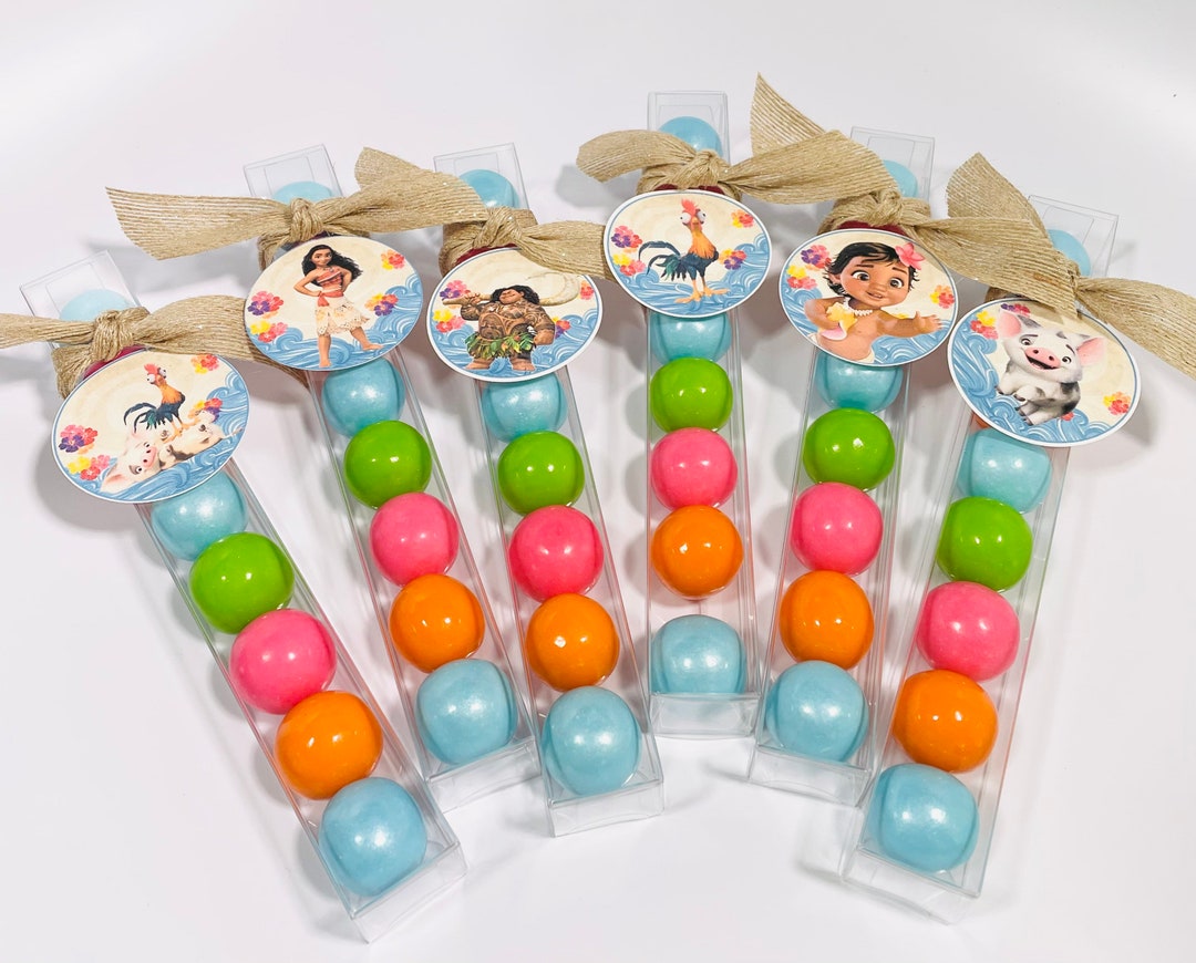 Moana Birthday Party Favor Gumball Candy, Set of 6 - Etsy