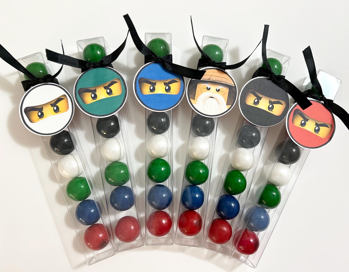 Ninja Birthday - Party Favor Gumball Candy, SET OF 6 - Etsy