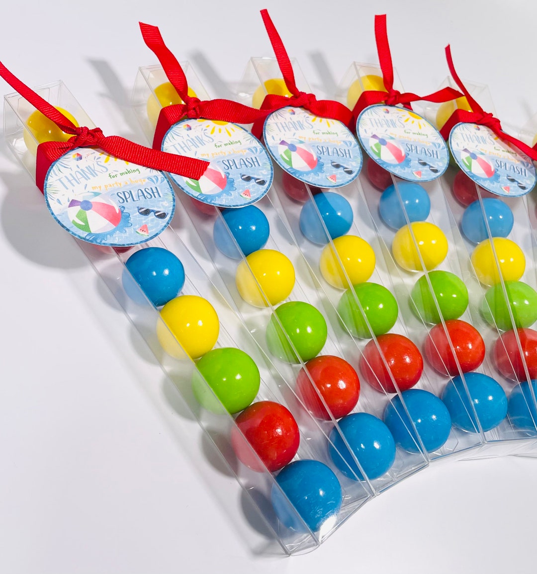 Boys Pool Party Birthday - Party Favor Gumball Candy, SET OF 6 - Etsy