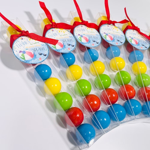 Boys Pool Party Birthday Party Favor Gumball Candy SET OF 6 - Etsy