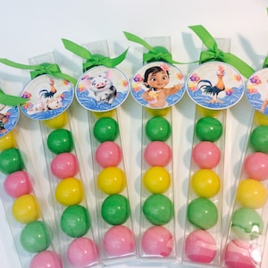 Moana Birthday Party Favor Gumball Candy set of 6 | Etsy