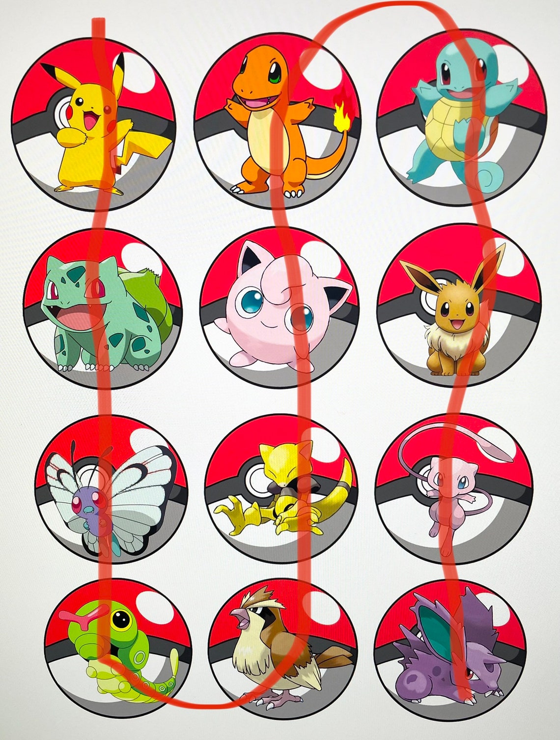 Pokemon Characters Birthday Party Favor Gumball Candy SET - Etsy
