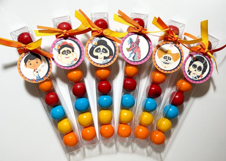 Disney Coco, Gumball Tube, Birthday Party Favors, Set of 6 - Etsy