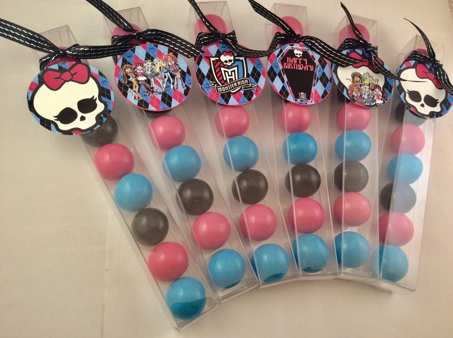 Monsters High Party Favor Birthday Gumball Tube Favors Set of | Etsy