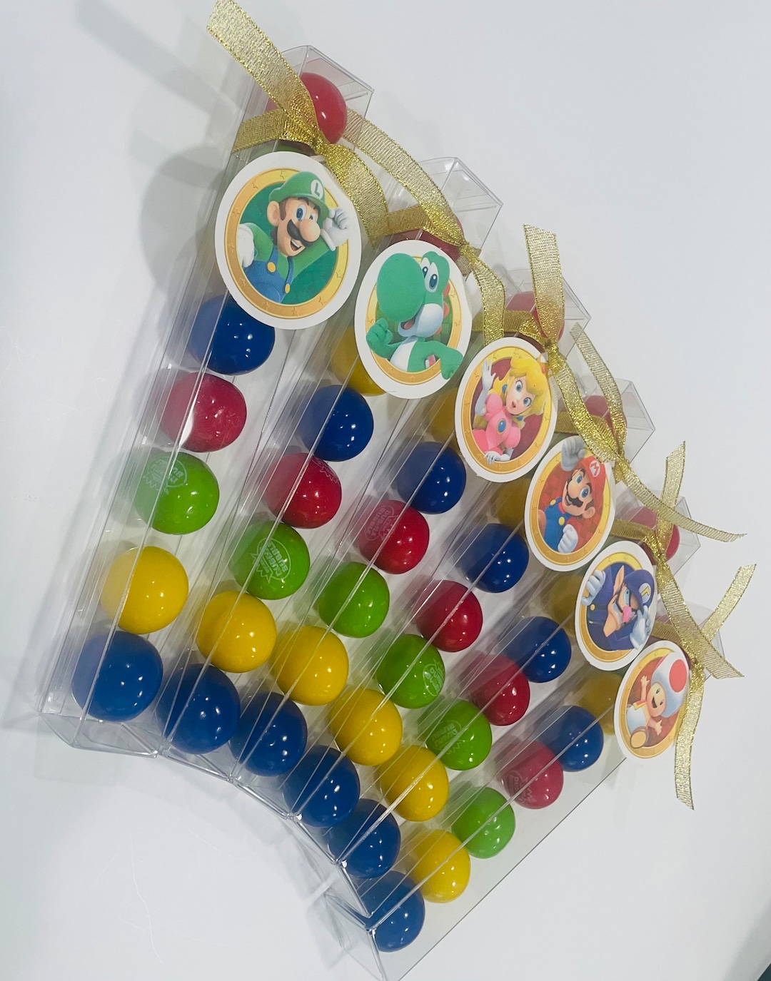 Super Mario Brothers, Gumball Tube, Birthday Party Favors, Set of 6 - Etsy