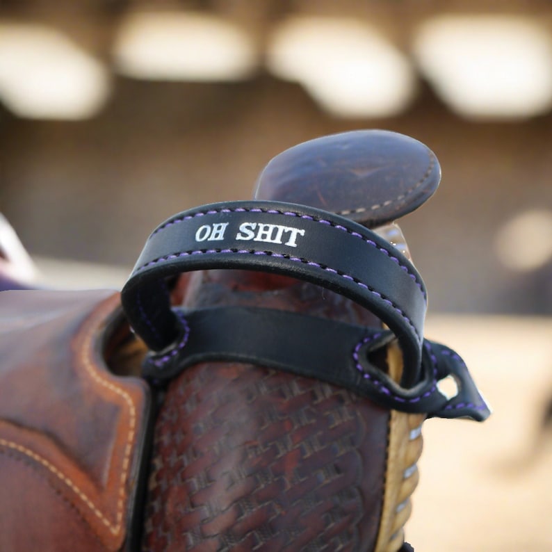 Leather Night Latch Bucking Strap: Western Saddle Security Handle ...