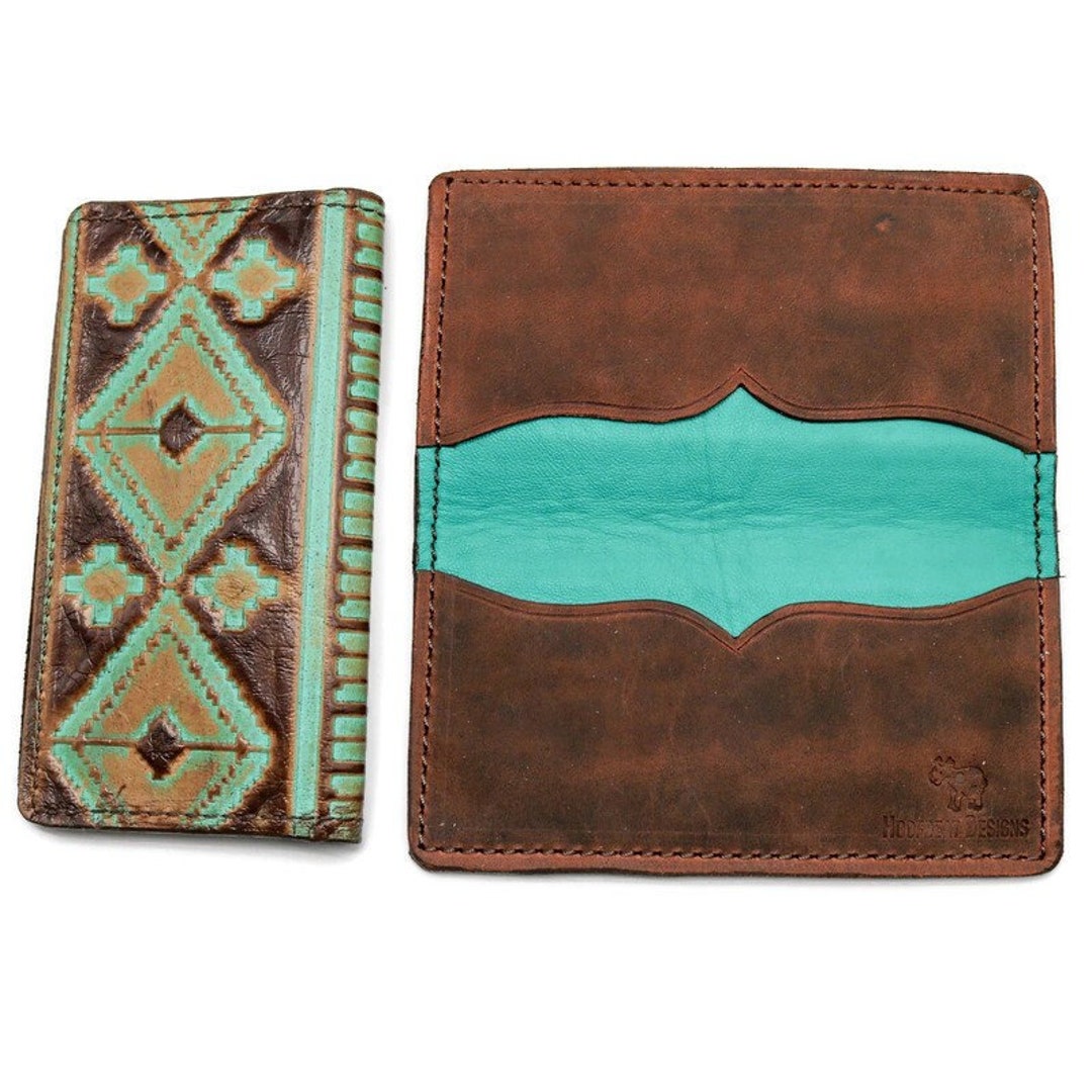Western Leather Checkbook Cover - Lined Checkbook Register, Western ...