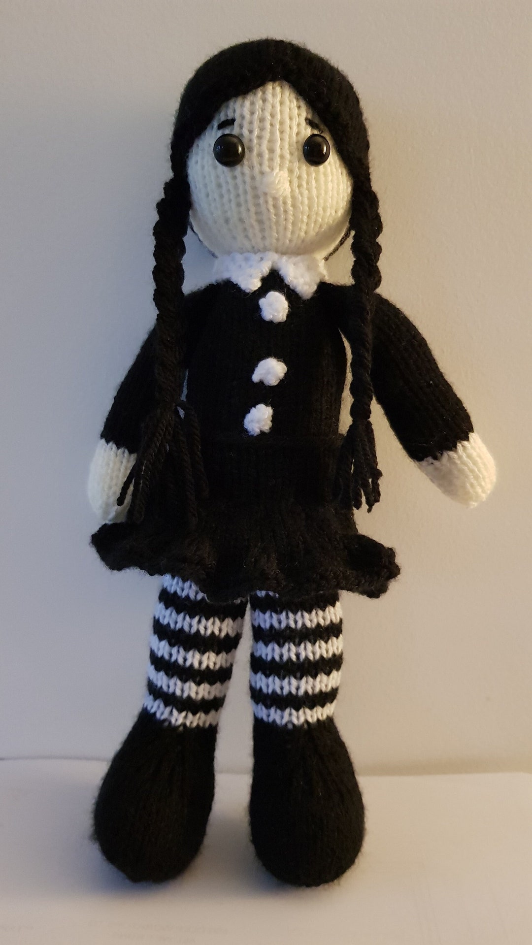 Wednesday Knitting Pattern, Doll Knitting Pattern , Make Your Very Own ...