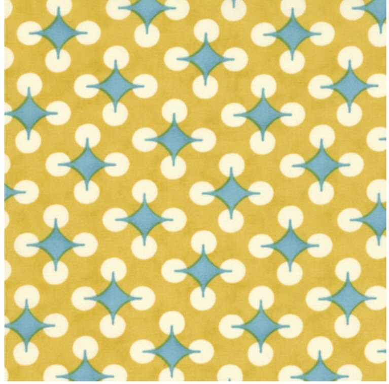 Moda Fabrics Home on the Range Golden Yellow/aqua/cream - Etsy
