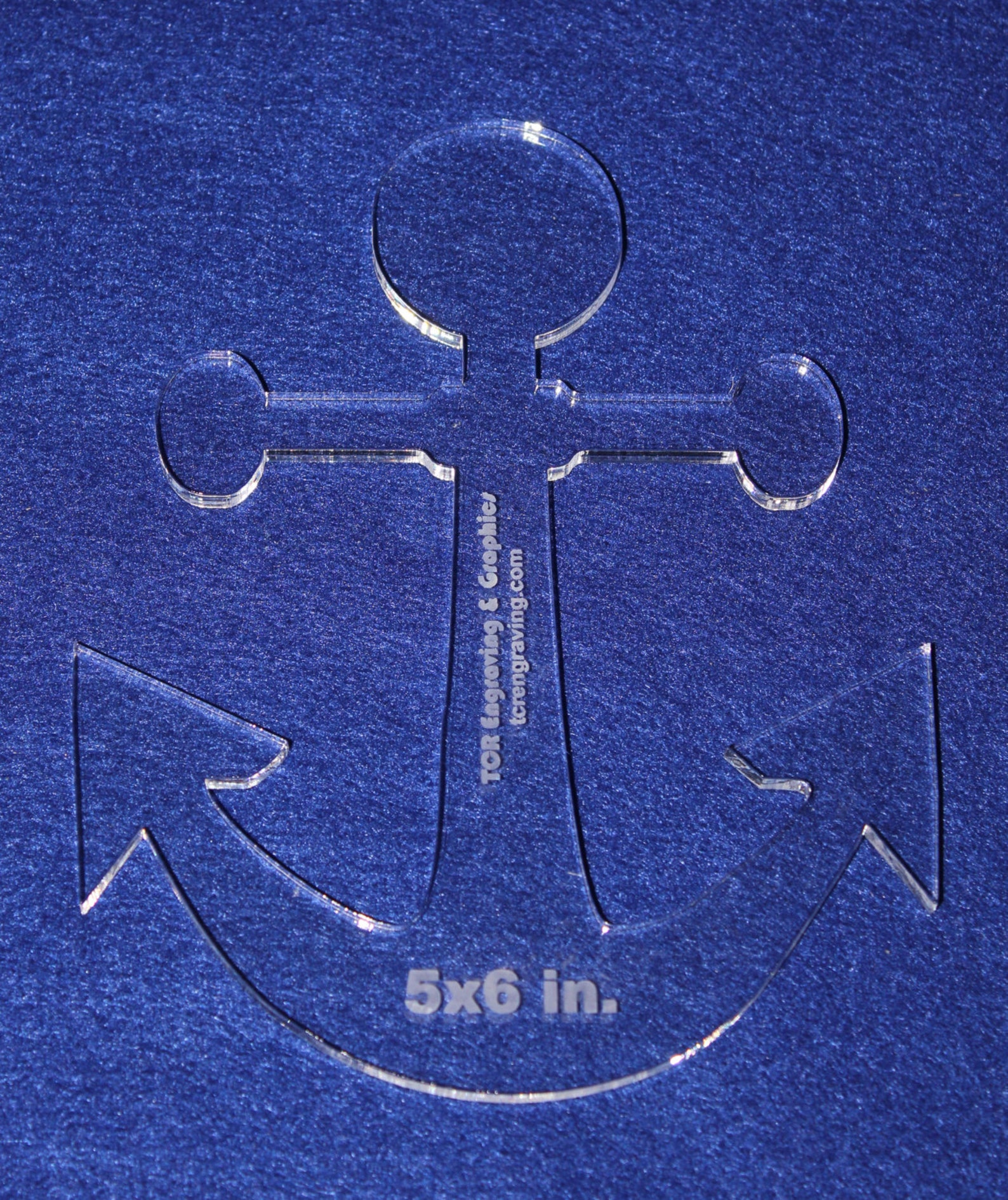Anchor 5"x6" - ~1/4" or 3/8" Thick - Clear Acrylic - Quilting/sewing ...