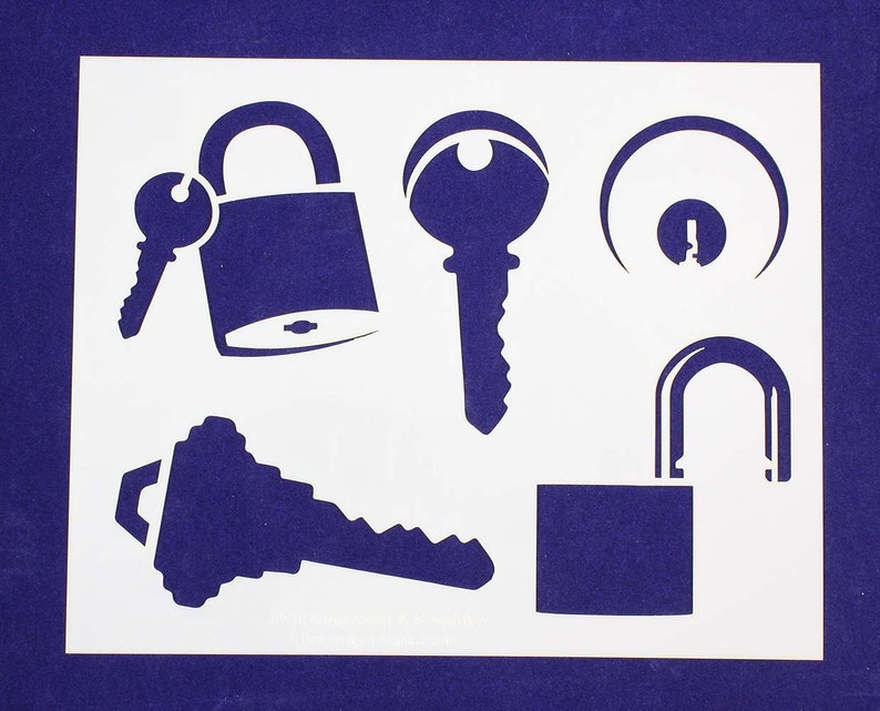 Lock-keys Stencils 2 Pc Set 8 X 10 14 Mil Mylar - Etsy
