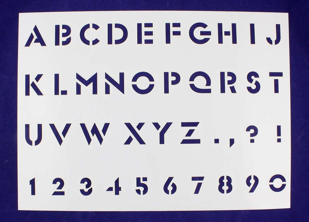 Letter/number Stencil Mylar 14 Mil 13"h X 18"w - Painting /crafts ...
