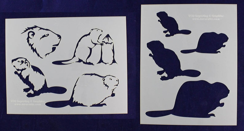 Beavers Stencil Set 8" X 10" - Stencil- 14 Mil Mylar - 2 Pieces - Etsy