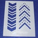 2 Piece Set -chevron 8" X 10" - Stencil- 14 Mil Mylar - Etsy
