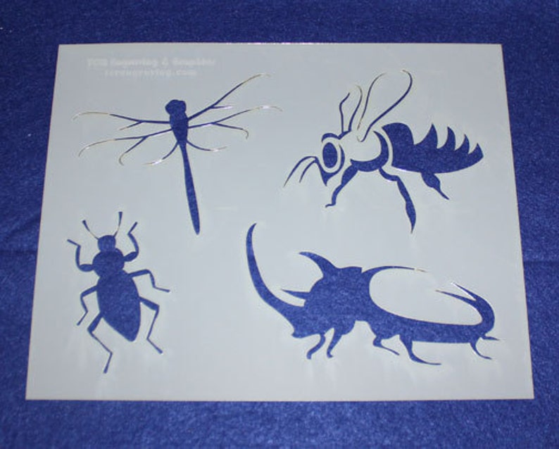 Bug Stencil Set 8" X 10" - Stencil- 14 Mil Mylar - 2 Pieces - Etsy