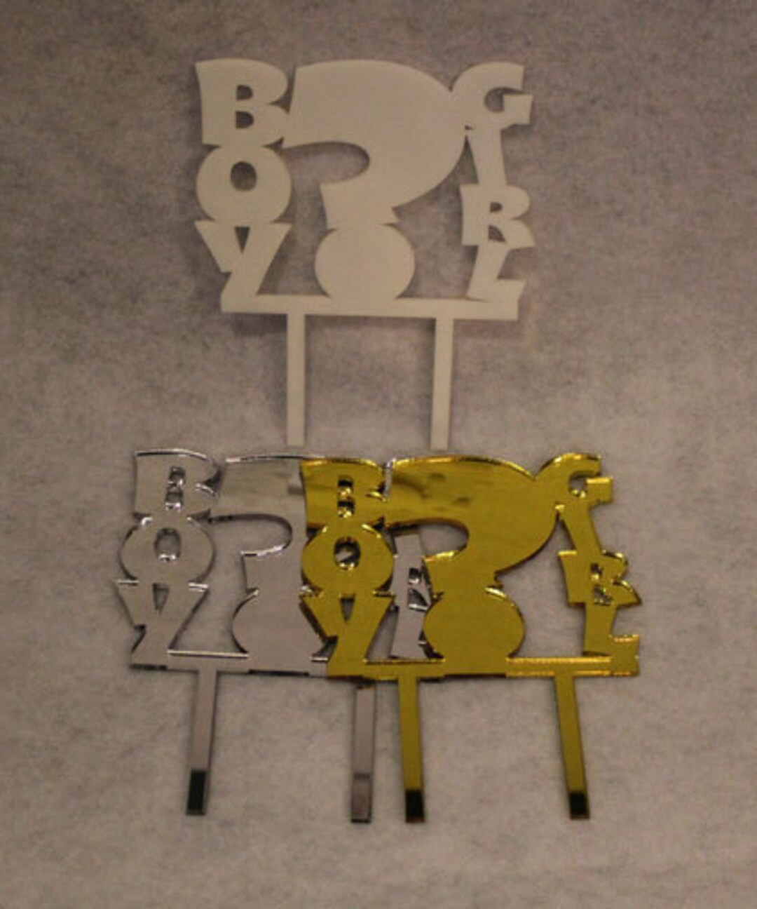 Baby Shower Question Mark Cake Topper - 1/8" Acrylic - Etsy