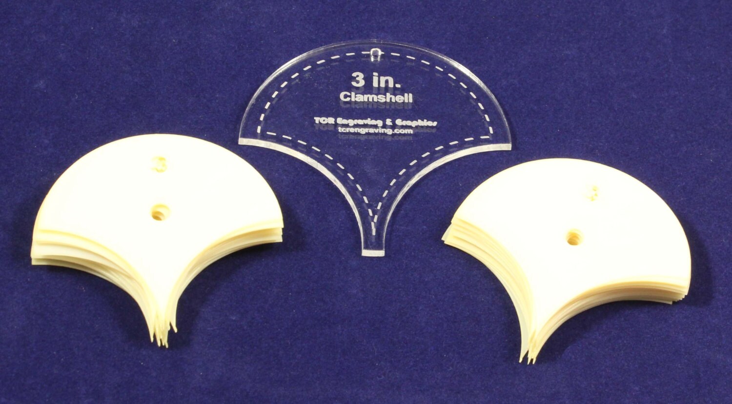 Mylar 3" Clamshell 51 Piece Set - Quilting / Sewing Templates - Etsy