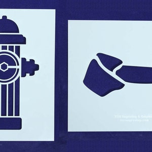 2 Piece Set -fire Hydrant/dog Bone 8" X 10" - Stencil- 14 Mil Mylar - Etsy