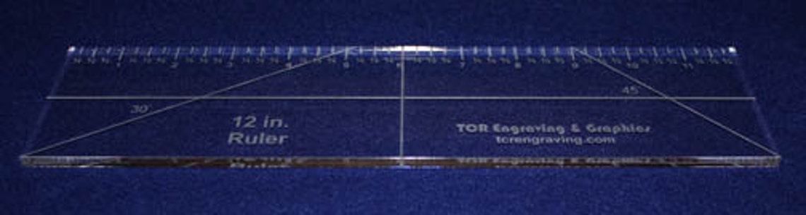 3 X 12 Acrylic Ruler 1/4 Clear Acrylic - Etsy