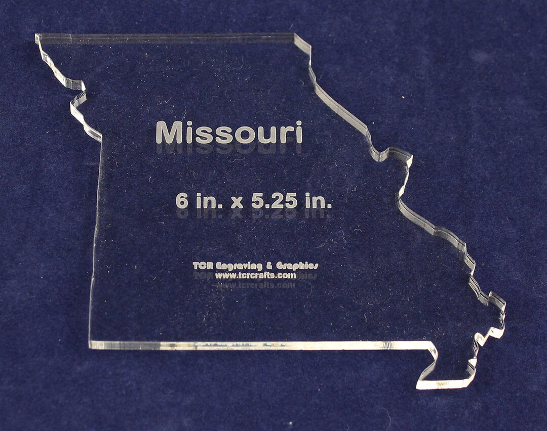 State of Missouri 6" X 5.25" ~ 1/4" Quilt Template- Acrylic - Long Arm ...
