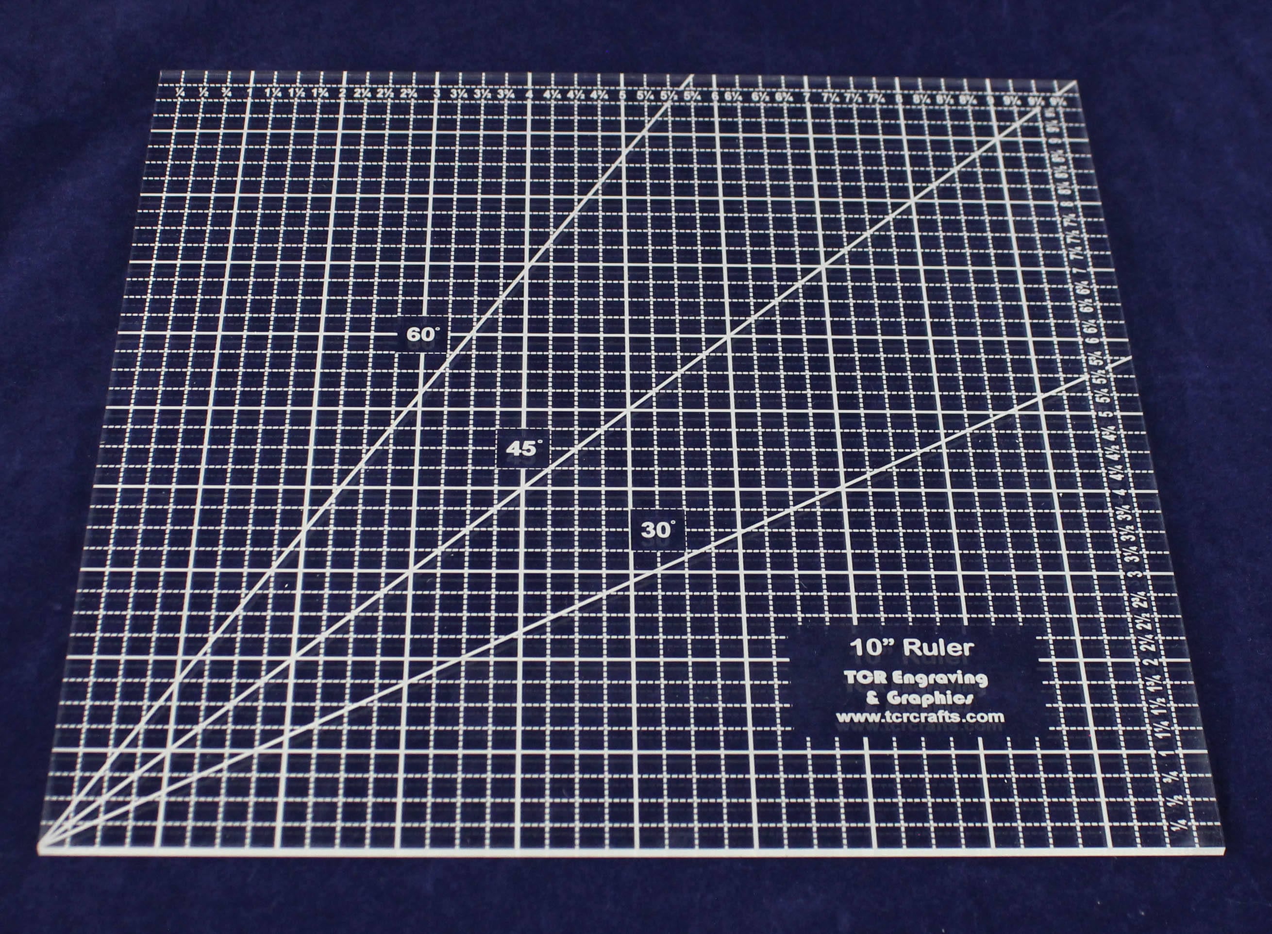 10" Square Ruler. Acrylic 1/8" Thick. Quilting/sewing/embroidery - Etsy