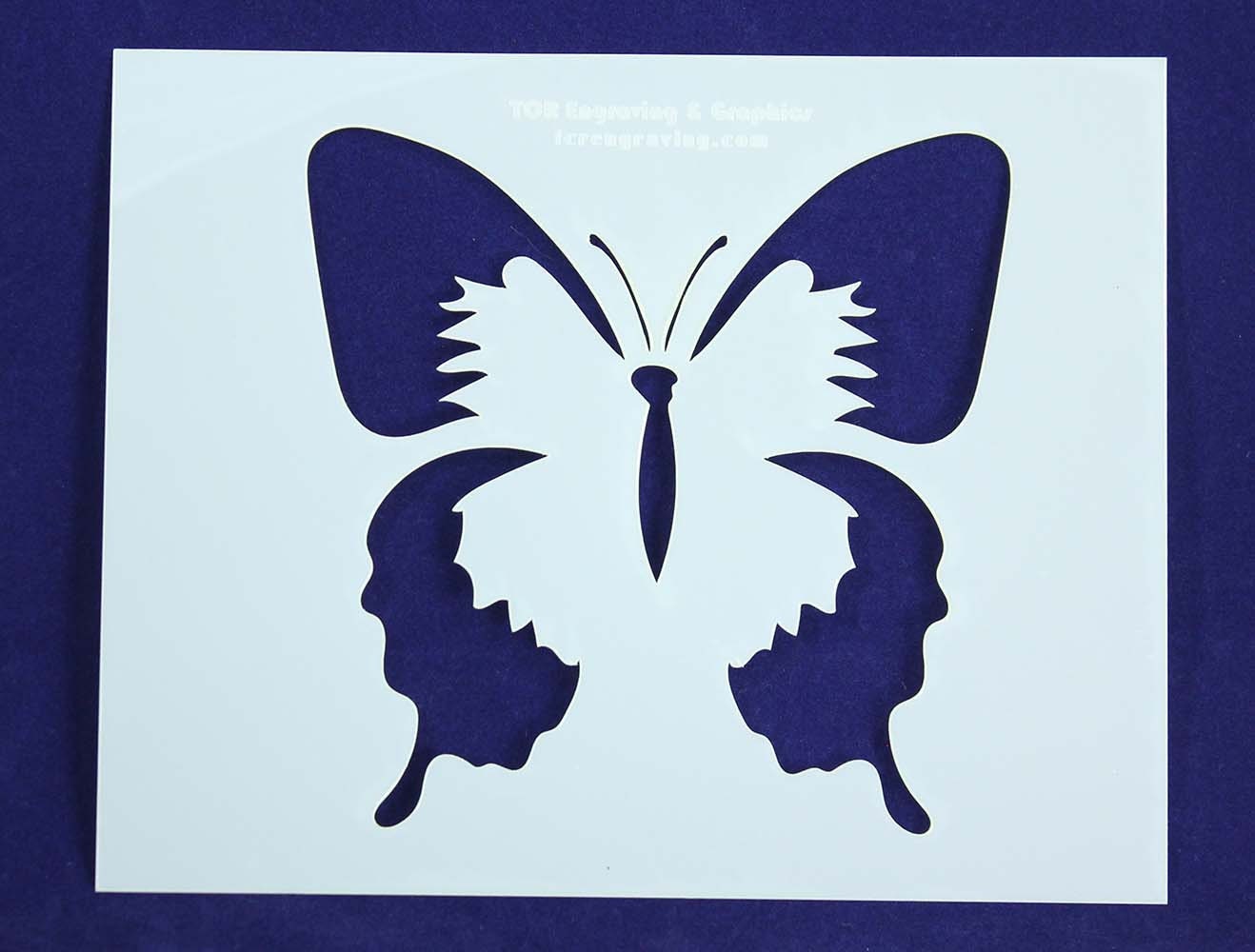 2 Piece Large Butterfly Set 8 X 10 Stencil 14 | Etsy