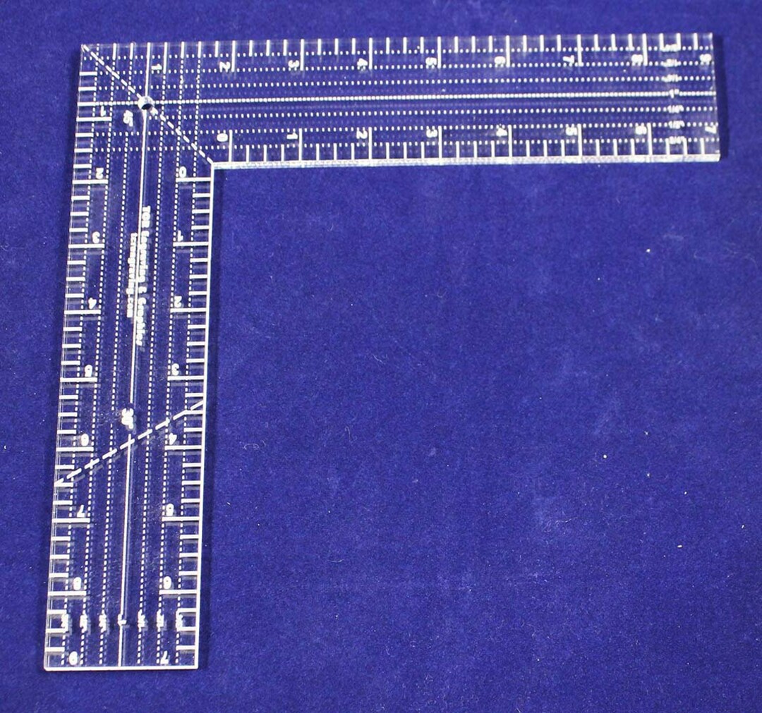 9" L-shaped Ruler. Clear Acrylic - Quilting/sewing/template - Etsy